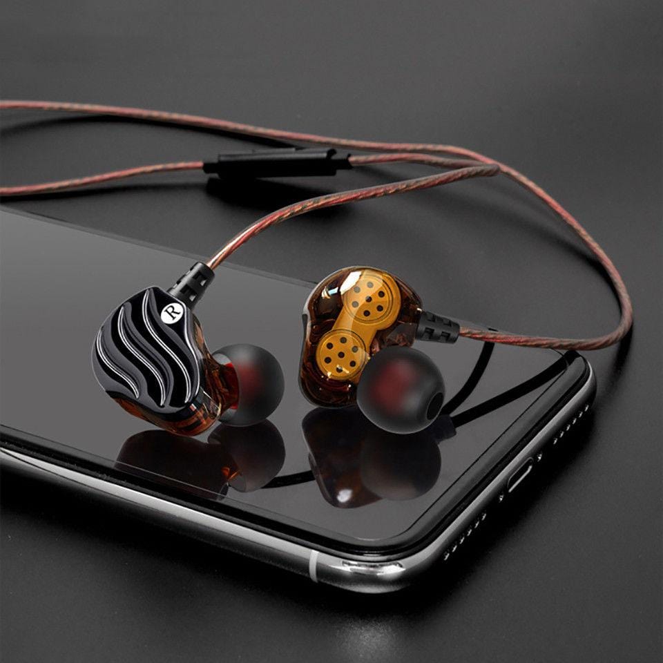 HiFi Bass wired Earphones With Noise Cancellation and Mic – Romaxstore